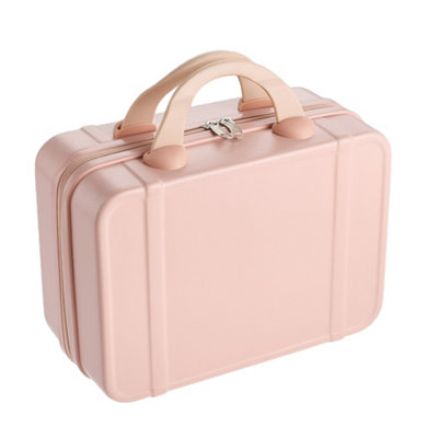 Pink Portable Hard Shell Handheld Makeup Travel Case 31cm W x 15.4cm D ...