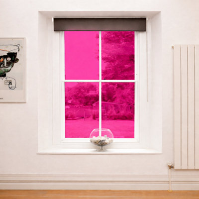 Pink Stained Glass Film Self Adhesive Transparent Coloured Window Film ...