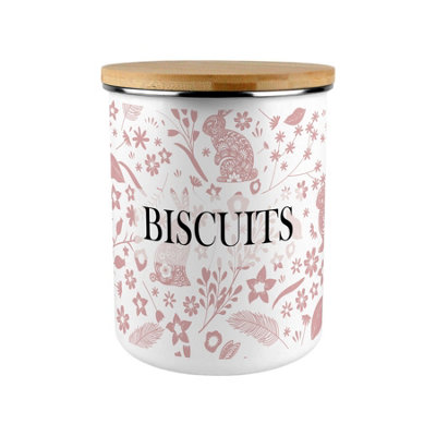 Pink Wild Rabbits Extra Large Biscuit Tin