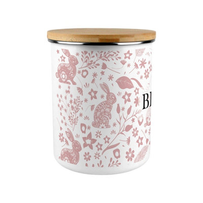 Pink Wild Rabbits Extra Large Biscuit Tin