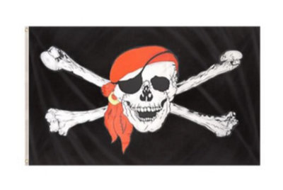 Pirate Flag 5x3ft Flag For Celebrations - Pack of 1