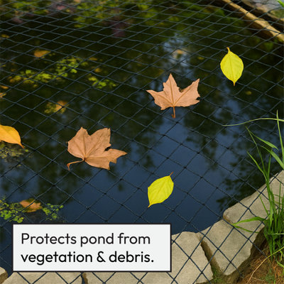 Pisces 10 x 6m Pond Protection Netting with 24 Pegs Cover Net Garden ...