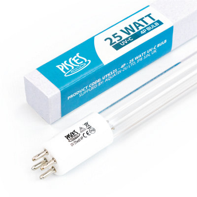 Pisces 25w Watt 4 Pin Linear Replacement UV Pond Bulb Spare UVC Lamp ...