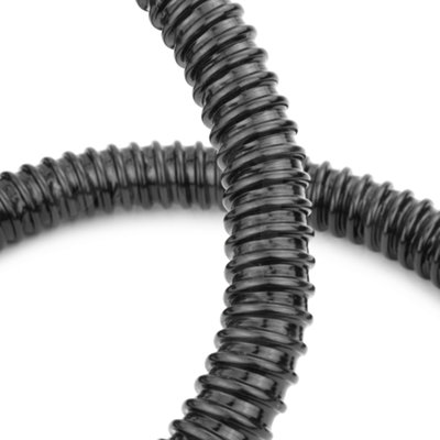 Pisces 5m Corrugated Black Pond Hose Flexible Anti Kink Flexi PVC Pipe ...