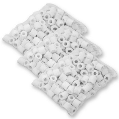 Pisces Ceramic Aquarium Biological Filter Media Rings 3x 500g (1500g Total)