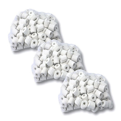 Pisces Ceramic Aquarium Biological Filter Media Rings 3x 500g (1500g Total)