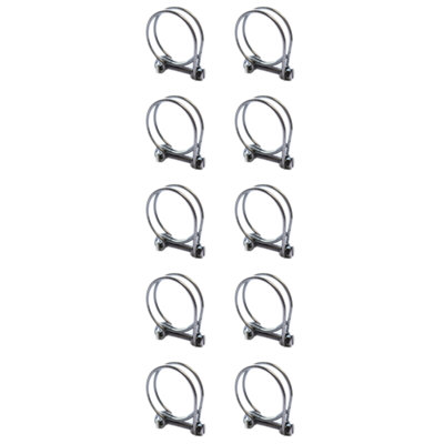 Pisces Double Wire Hose Clips to fit 20mm (0.75in) Pipe (10 pack) | DIY ...
