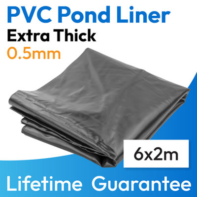 Pisces Pond Liner 6m x 2m Supa-Flex PVC - 0.5mm Thick with Lifetime ...