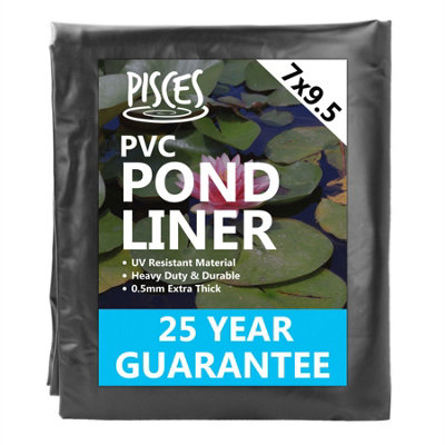 Pisces Pond Liner 9.5m x 7m Supa-Flex PVC - 0.5mm Thick with 25 Year ...