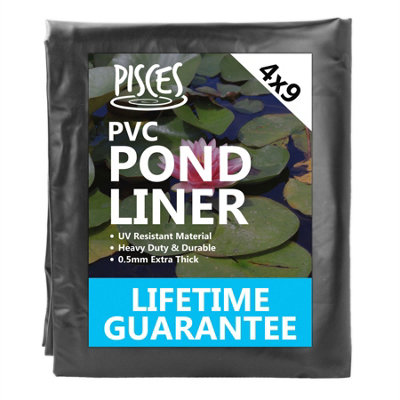 Pisces Pond Liner 9m x 4m Supa-Flex PVC - 0.5mm Thick with Lifetime ...