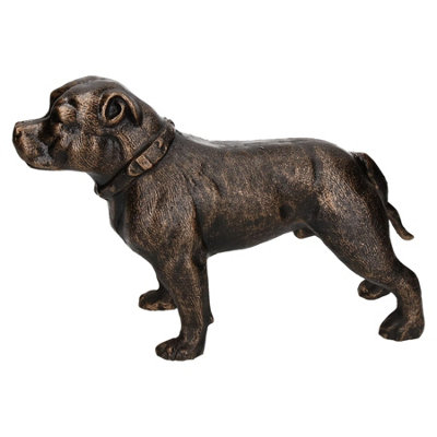 Pit Bull Terrier Dog Cast Iron Statue Figure Trophy Ornament Sculpture ...