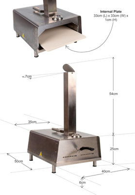 Pizza Oven Charcoal Grilling Machine with Stainless Steel Body and ...