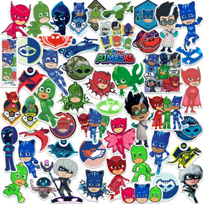 PJ Masks Deluxe orted Designs Stickers (Pack of 50) Multicoloured (One ...