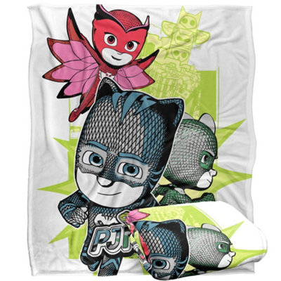PJ Masks Group Pose Blanket White (One Size)