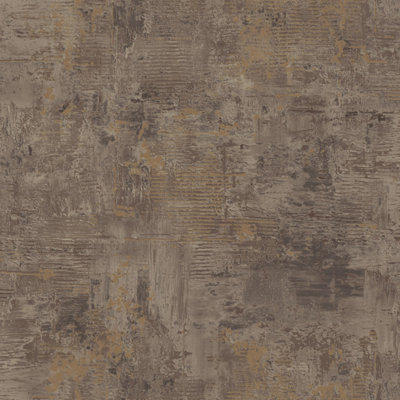 Plain Brown Metallic Wallpaper Shimmer Stone Plaster Effect Flat Finish ...