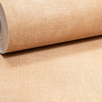 Plain Brown Wallpaper Textured Linen Effect Slightly Imperfect Paste ...