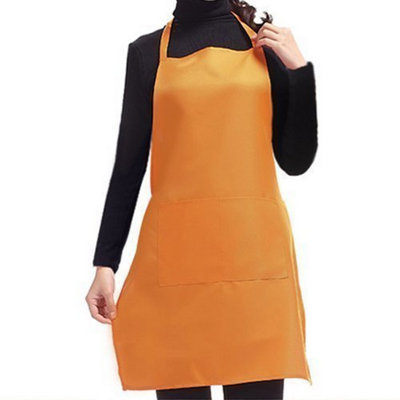 Plain Coloured Apron with Front Pocket - Polyester Mix Kitchen and ...