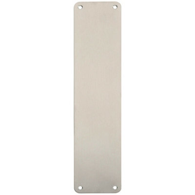 Plain Door Finger Plate 350 x 75mm Satin Stainless Steel Push Plate ...