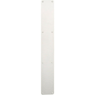 Plain Door Finger Plate 650 x 75mm Bright Stainless Steel Push Plate ...