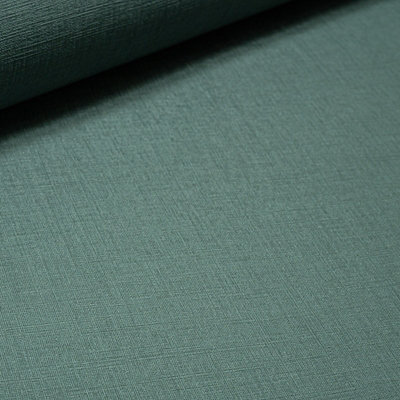 Plain Green Wallpaper Textured Linen Effect Paste The Wall Vinyl Lounge ...