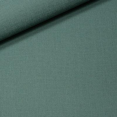 Plain Green Wallpaper Textured Linen Effect Paste The Wall Vinyl Lounge ...