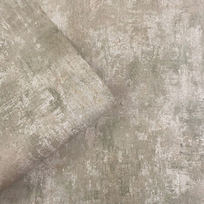 Plain Neutral Patina Distressed Stone Concrete Effect Cove Texture ...
