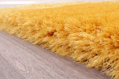 Plain Shaggy Handmade Luxurious Sparkle Rug Easy to clean Living Room ...