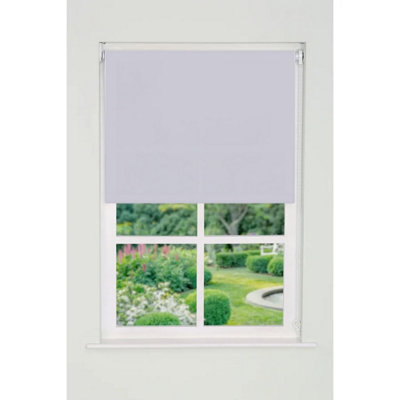 Plain Straight Edge Daylight Roller Blind 165cm Drop x 110cm White ...