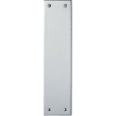 Plain Victorian Door Finger Plate 298 x 73mm Polished Chrome Push Plate