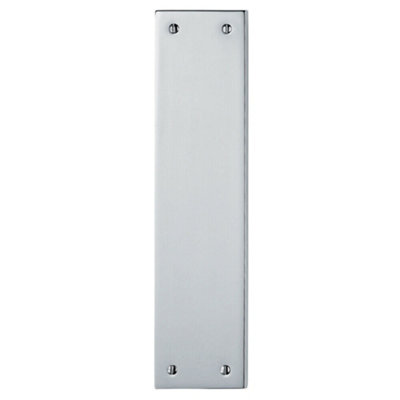 Plain Victorian Door Finger Plate 298 x 73mm Polished Chrome Push Plate ...