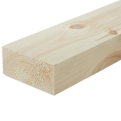 Planed Redwood PSE Timber - 50mm (T) x 100mm (W) x 4200mm (L) - (Finish ...