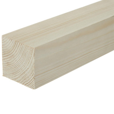 Planed Redwood PSE Timber - 75mm (T) x 75mm (W) x 3000mm (L) - (Finish ...