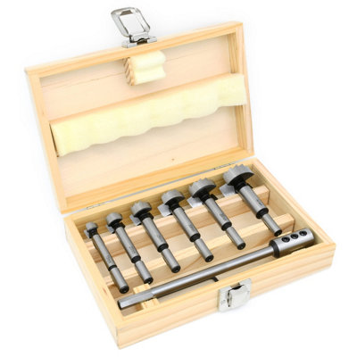 Planet 7 Piece Short Series Forstner Bit Set. 15mm, 20mm, 25mm, 30mm ...
