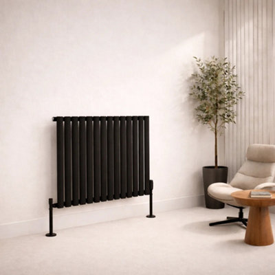 Planet Radiators Oval Panel Single 400 x 840mm Cast Iron Style Radiator ...