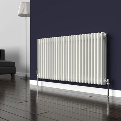 Planet Radiators Three Column 450 x 1190mm Cast Iron Style Radiator White