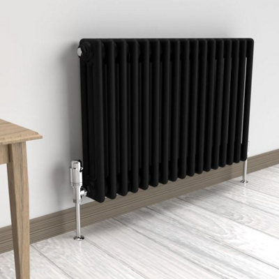Planet Radiators Three Column 450 x 785mm Cast Iron Style Radiator Black