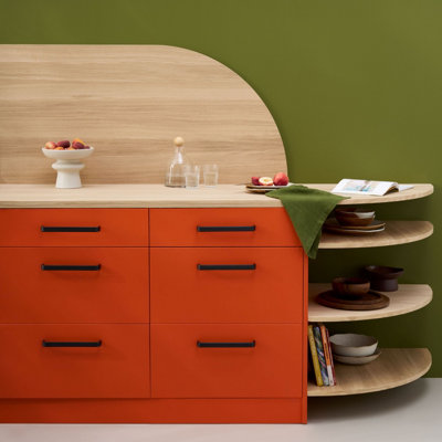 Plank Hardware ALVA Tubular D-Bar Handle - 228mm - Black