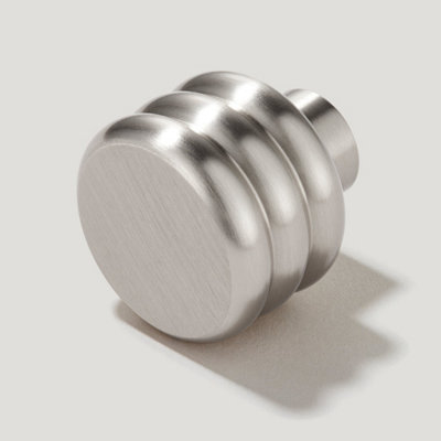 Plank Hardware ALVA Tubular Knob - Satin Nickel | DIY at B&Q