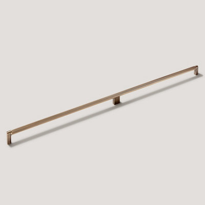 Plank Hardware BECKER Grooved Closet Bar Handle - 682mm - Antique Brass | DIY at B&Q