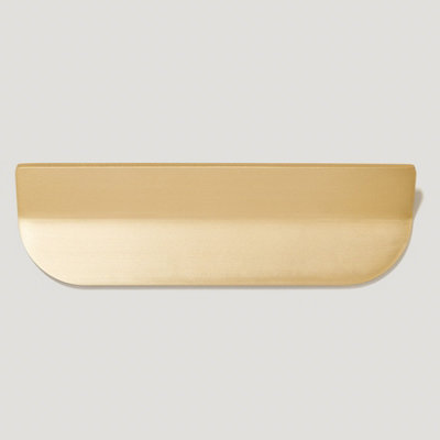 Plank Hardware FOLD Long D Shape Front Mounted Handle - 160mm - Brass