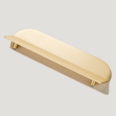 Plank Hardware FOLD Long D Shape Front Mounted Handle - 160mm - Brass