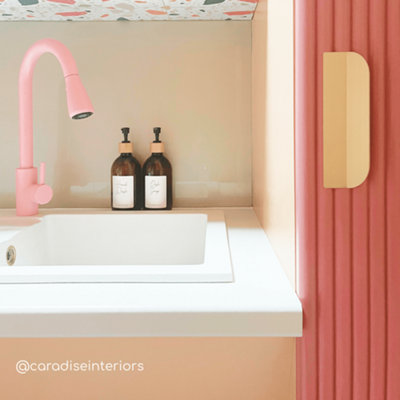 Plank Hardware FOLD Long D Shape Front Mounted Handle - 160mm - Brass