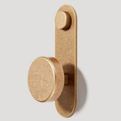 Plank Hardware HUDSON Shaker Hook - Aged Brass | DIY at B&Q