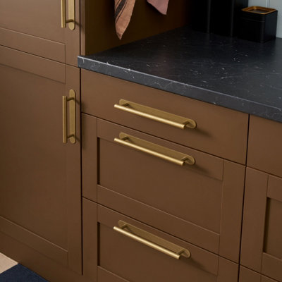 Plank Hardware HUDSON T-Bar Handle - 397mm - Aged Brass