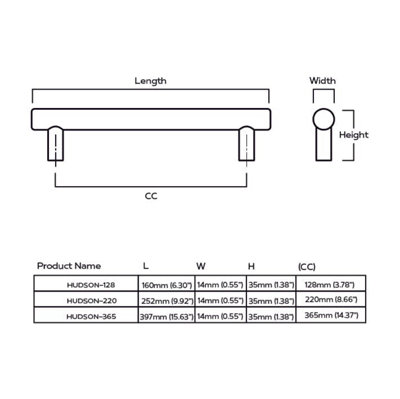Plank Hardware HUDSON T-Bar Handle - 397mm - Aged Brass