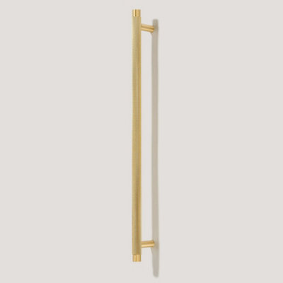 Plank Hardware KEPLER Knurled Closet Bar Handle - 760mm - Brass | DIY at B&Q