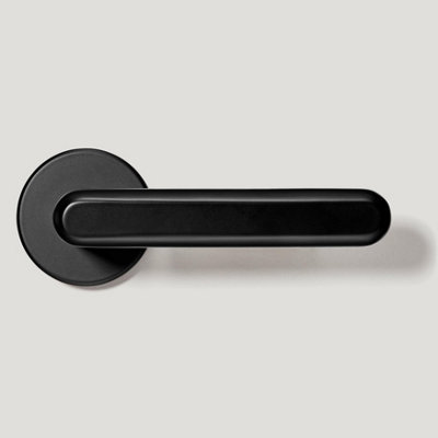Plank Hardware PLANE Lever Handle - Black | DIY at B&Q