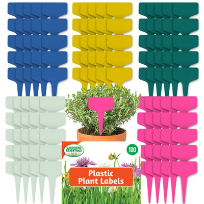 Plant Labels mixed colours T Type(100X)