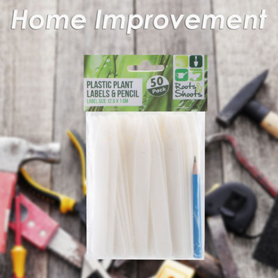 Plant Labels Writable Plastic Garden Tools Accessories Pack of 50 13cm ...