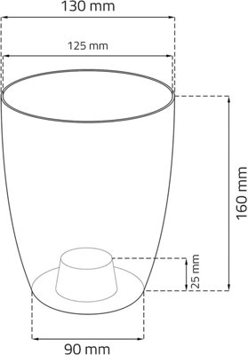 Plant Orchid Pot Plastic 3 Colours Gloss Oval Planter Transparent Clear ...